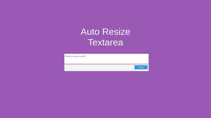 Auto Resize Textarea