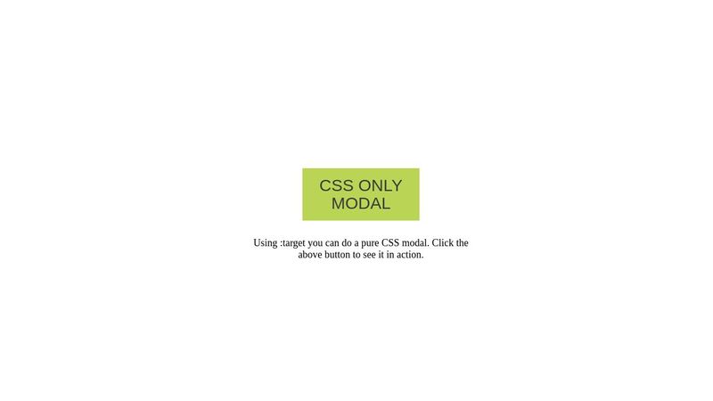 CSS only modal