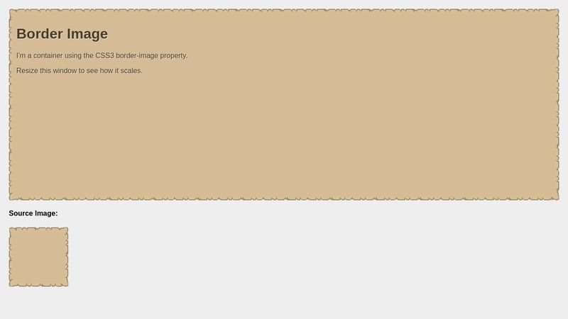 CSS3 Border Image