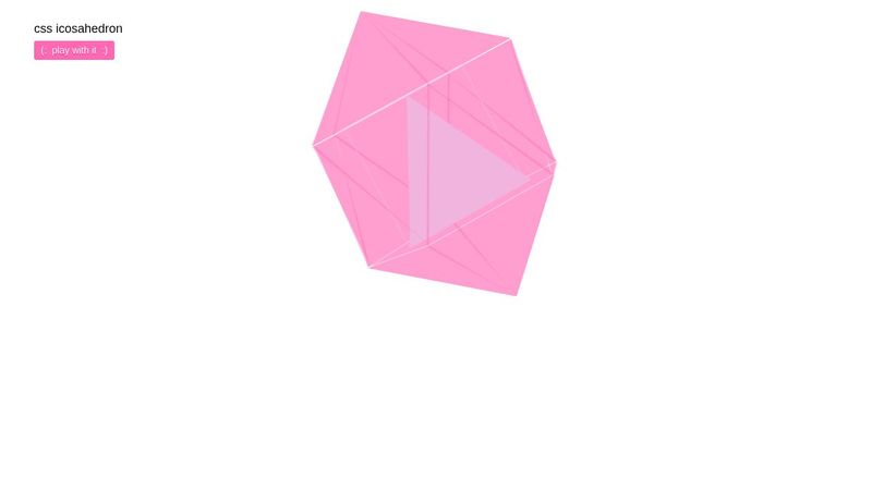CSS 3D icosahedron