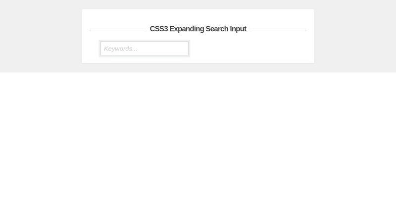 CSS3 expanding search field