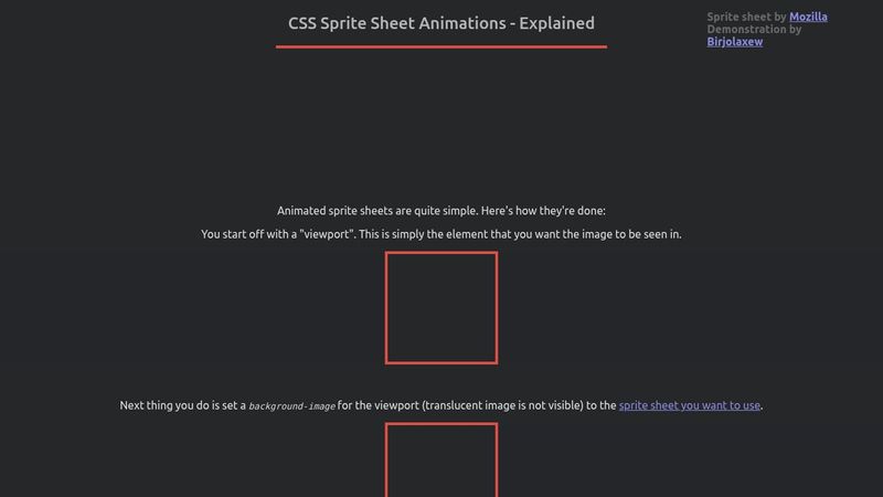 CSS Sprite Sheet Animations