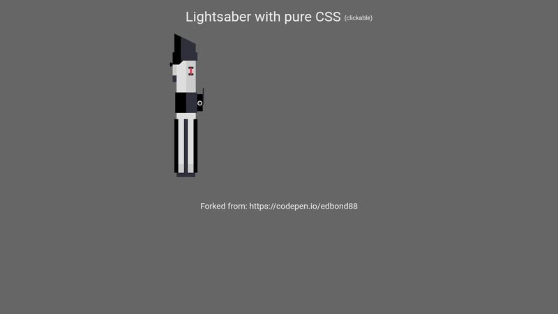 Lightsaber with pure CSS v1.0