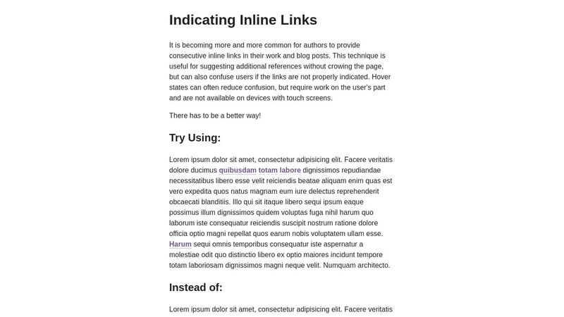 Indicating Inline Links