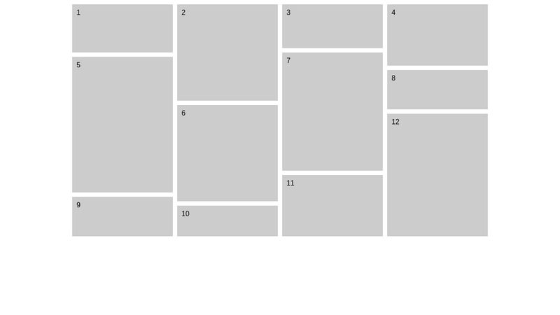 Pure Javascript Masonry