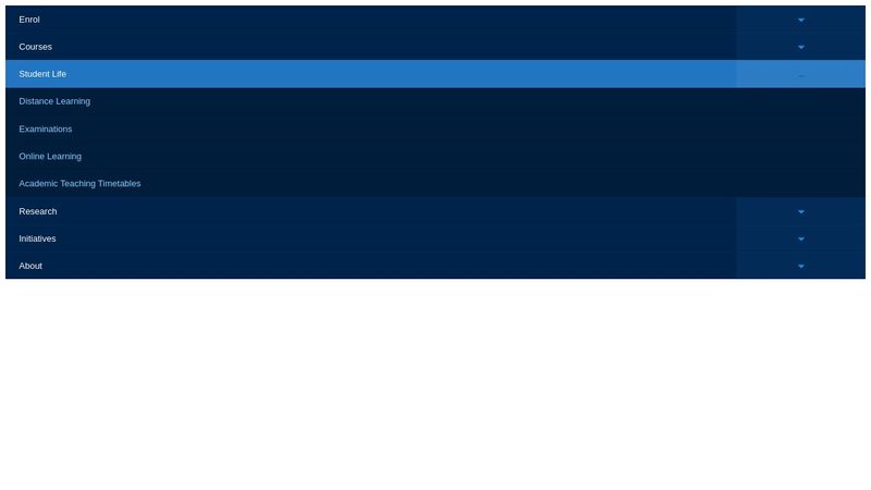 Mobile Drop Down Nav
