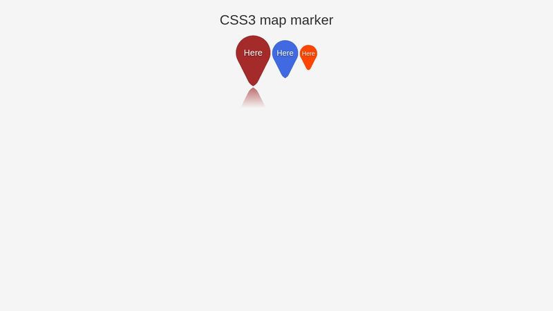 CSS3 map marker