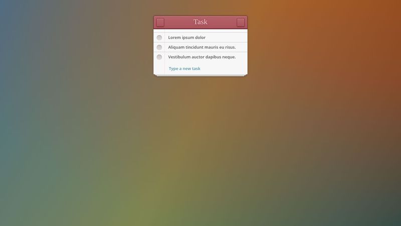 To Do Task Widget