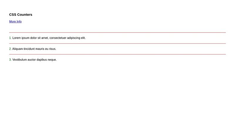 CSS Counters