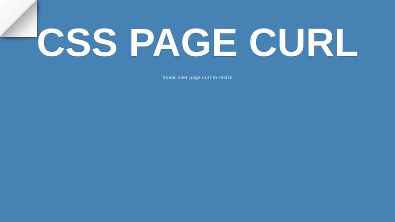 CSS Page curl