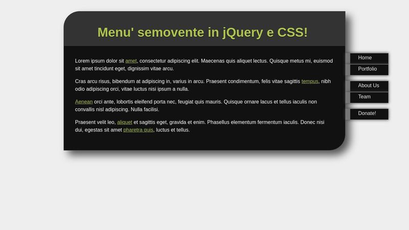 Float Menu with CSS and jQuery