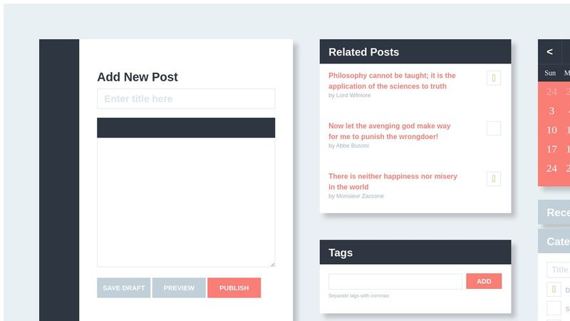 Freebie PSD: Flat UI Kit 2 (Blog)