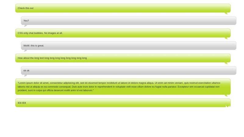 CSS only chat bubbles