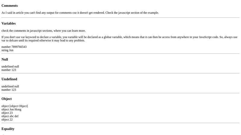 Building blocks of JavaScript