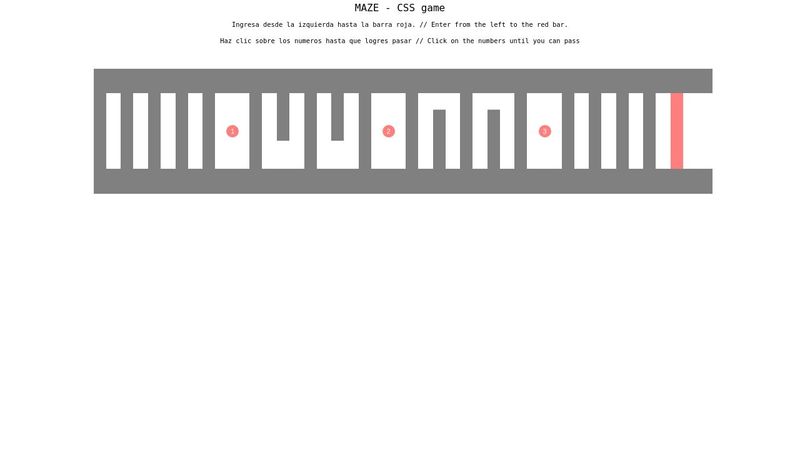 MAZE - CSS game