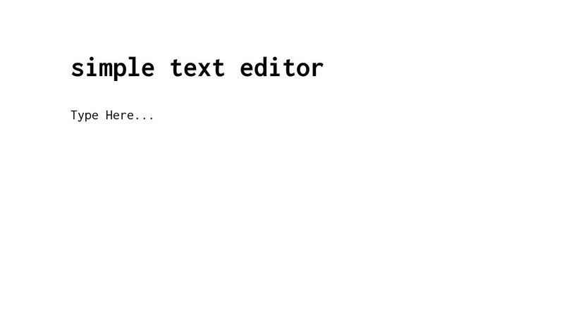 simple text editor.