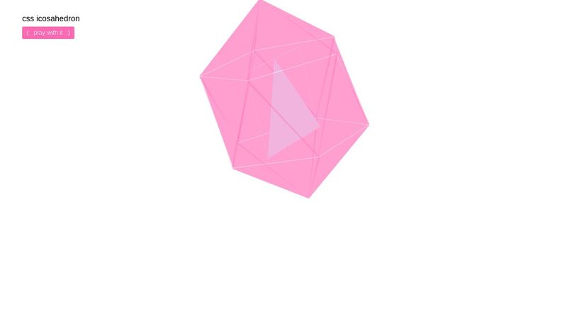 CSS 3D icosahedron
