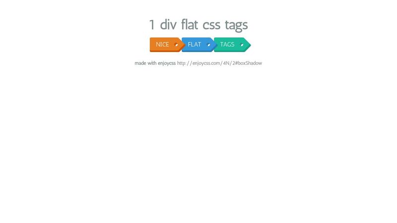 Single div flat tags
