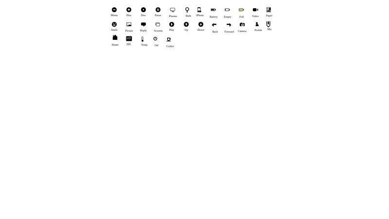 Set of Icons made of css