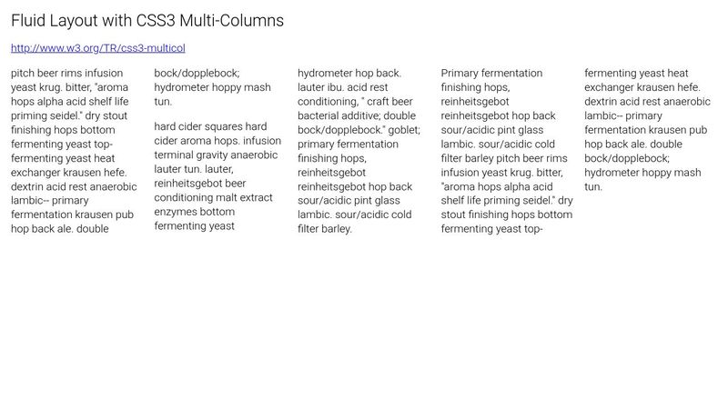 Fluid Layout with CSS3 Multi-Columns