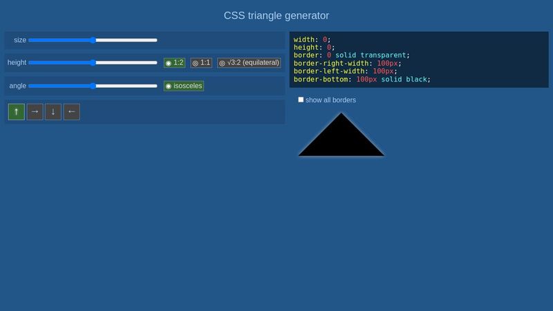 CSS triangle generator