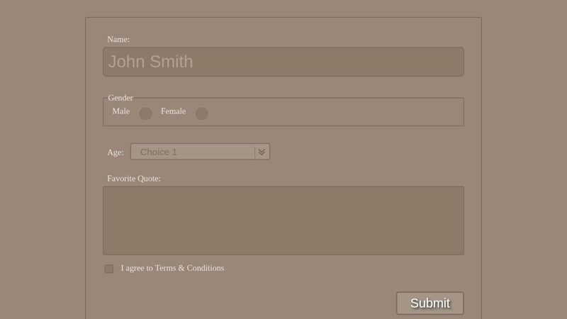 CSS3 (Sass/Compass) Form Elements