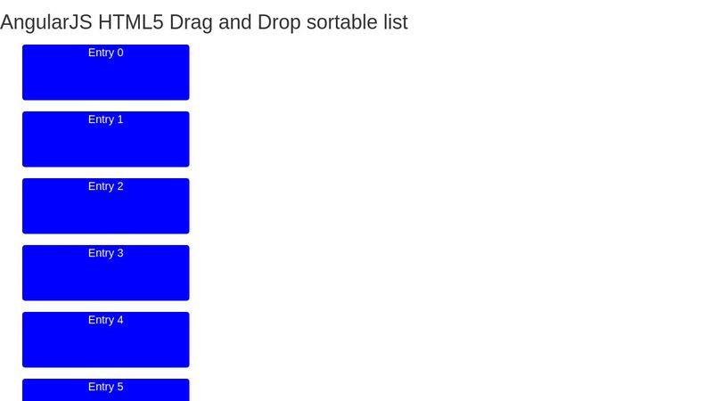 HTML5 Drag and Drop List