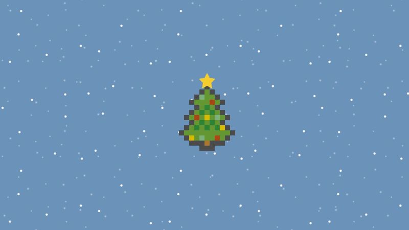 CSS animated Xmas Tree (single element)