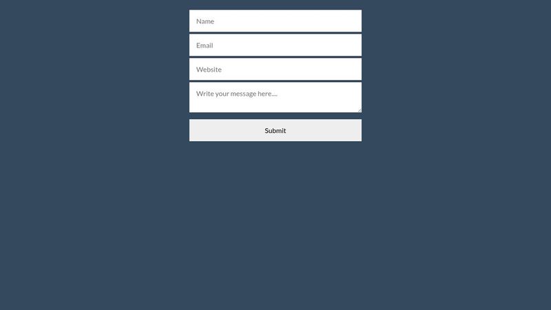 Clean Contact Form