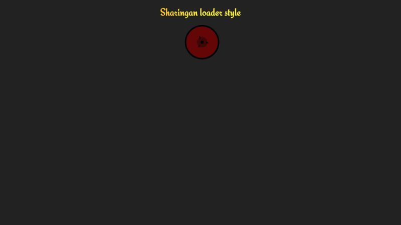 Pure CSS Sharingan loader