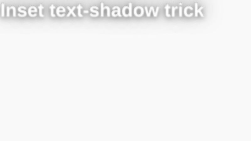 Inset CSS Text Shadow