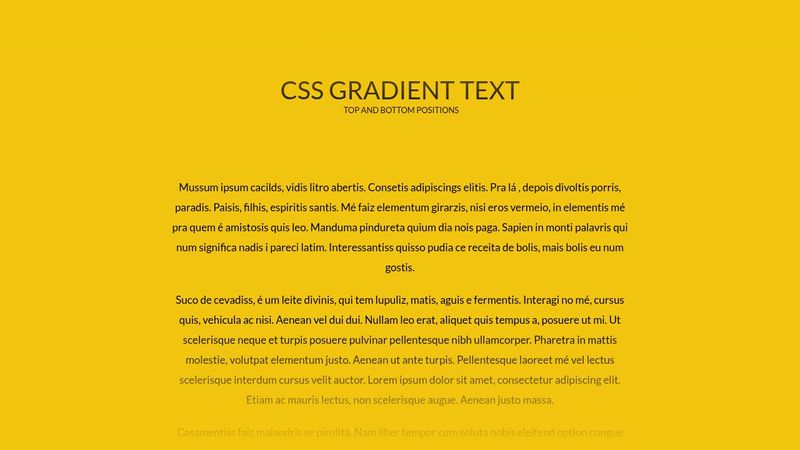 CSS Gradient Text
