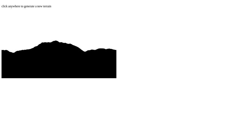 Midpoint displacement 2d terrain.