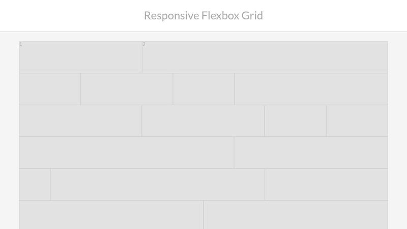 Responsive Flexbox Grid