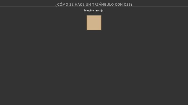 Animation to Explain CSS Triangles