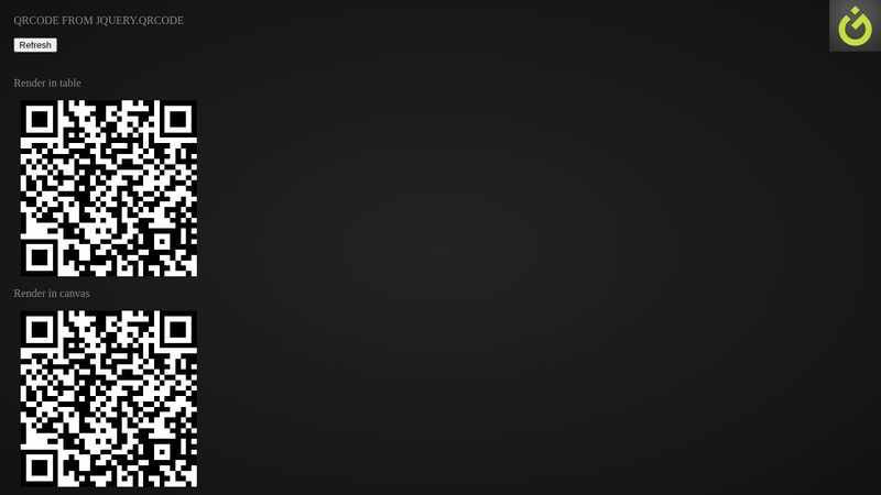 QR Code from jquery.qrcode