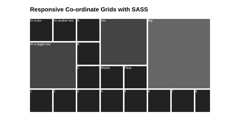 Responsive Co-ordinate grids with SASS