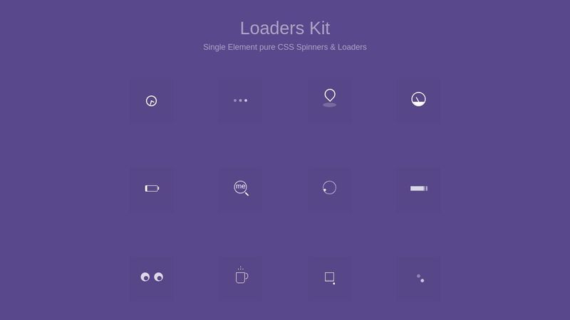Pure CSS Loaders kit