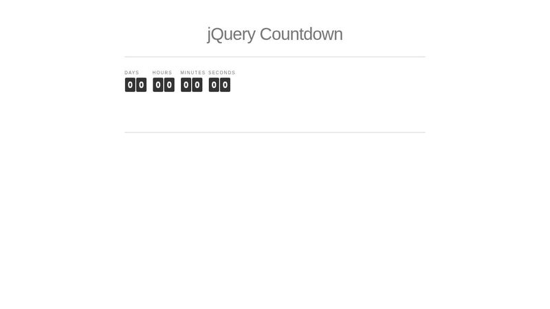jQuery Countdown