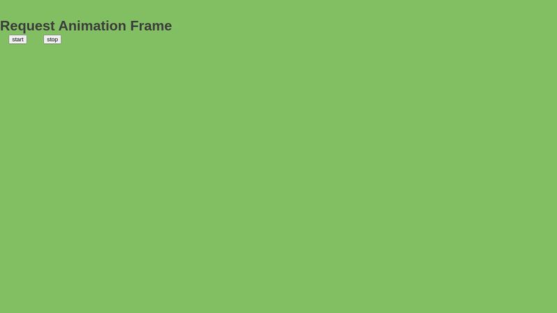 Request Animation Frame Example