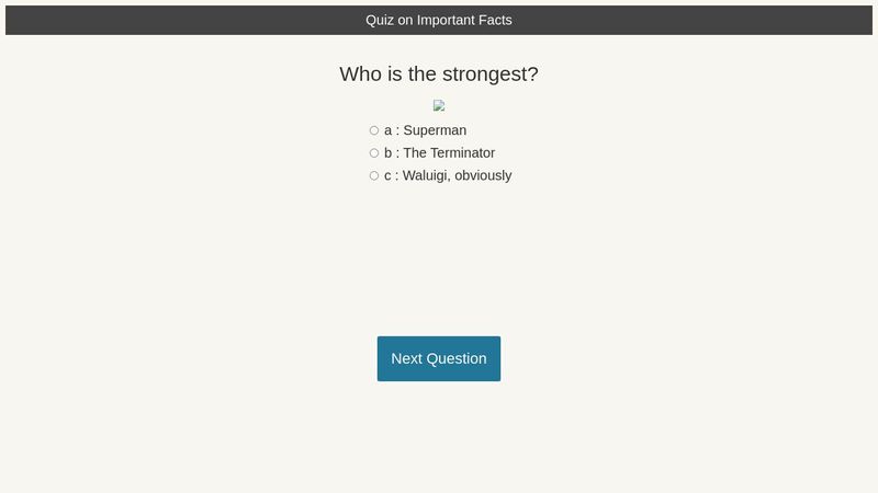 Simple JavaScript Quiz (ES6)
