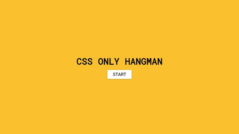 CSS only hangman