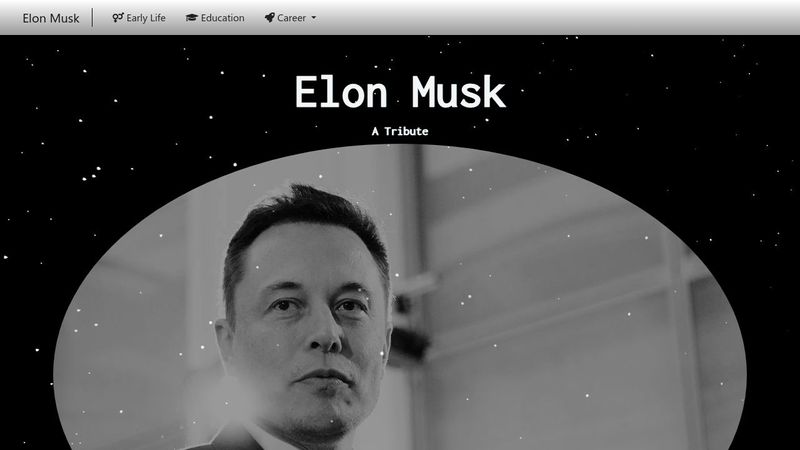 Elon Musk Tribute Page