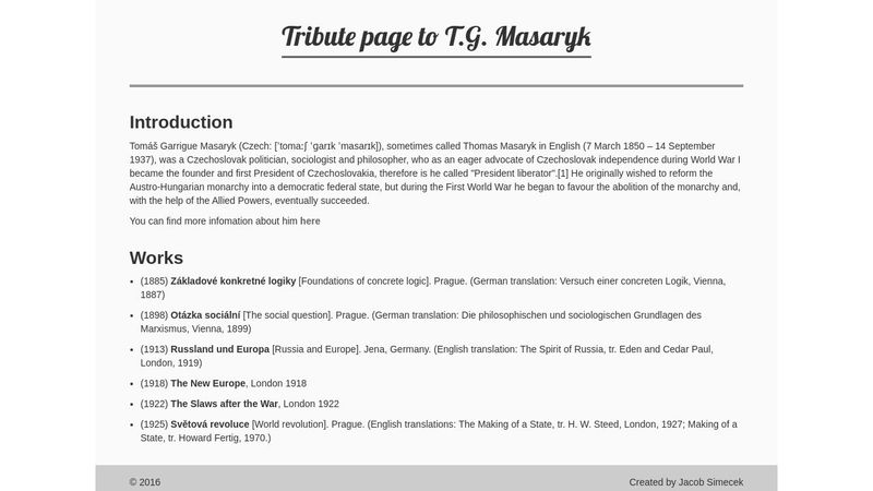 Free code camp - Tribute page