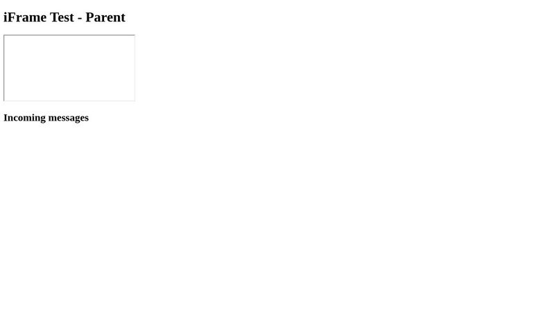 iFrame postMessage Test