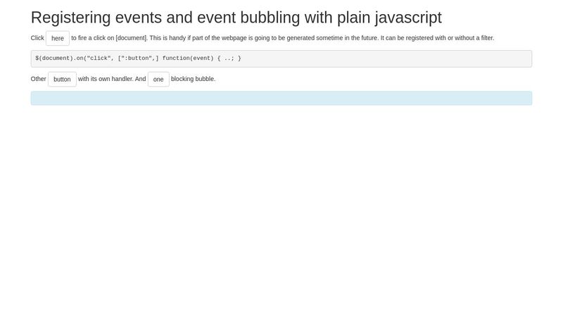 JS Event Bubbling