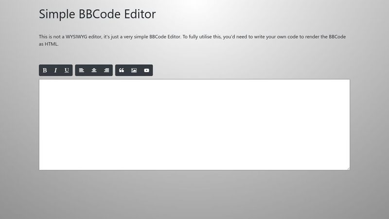 Simple BBCode Editor