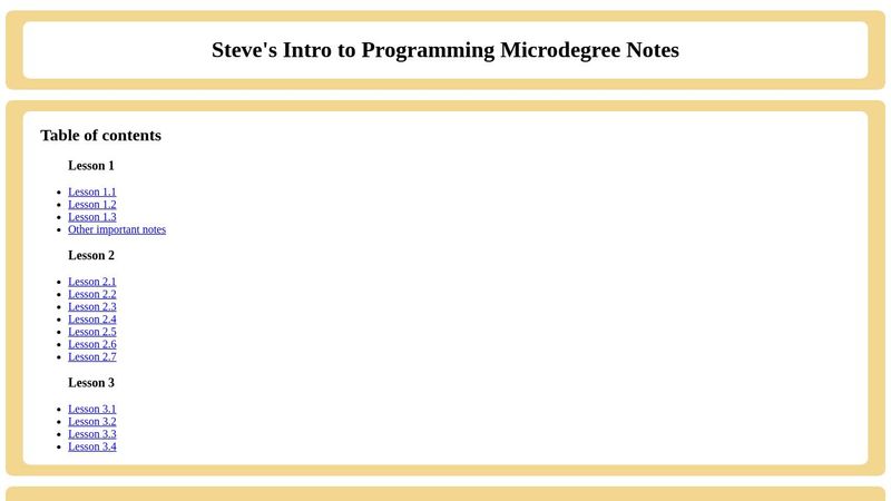 Udacity Introduction to Programming Nanodegree notes