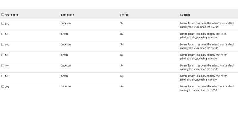 Fixed Headers Bootstrap Table (Responsive)