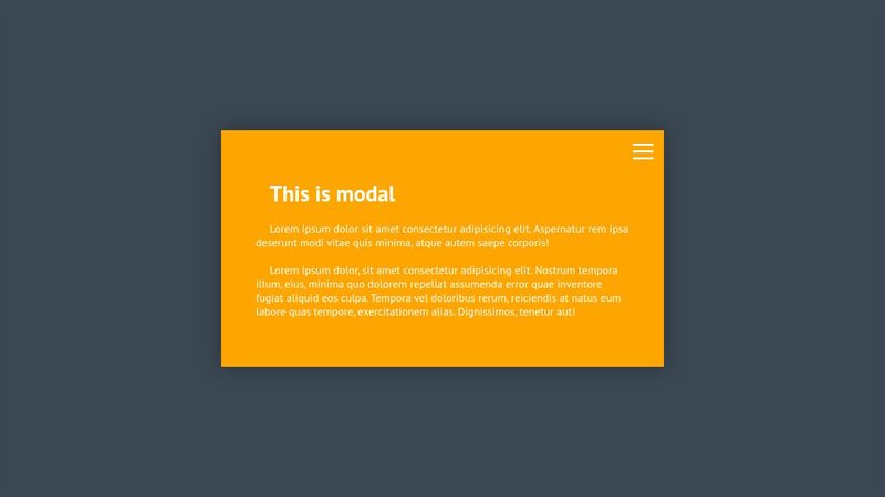 Simple modal